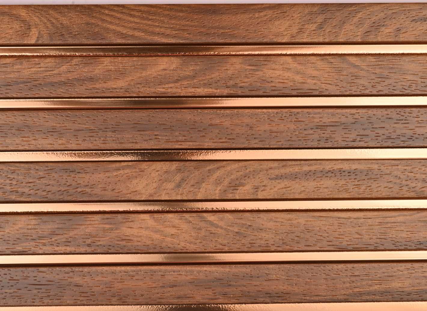 Next Level Louvers Korea Series Fluted Brown Panel Louvers 8x0.39 ft B ...